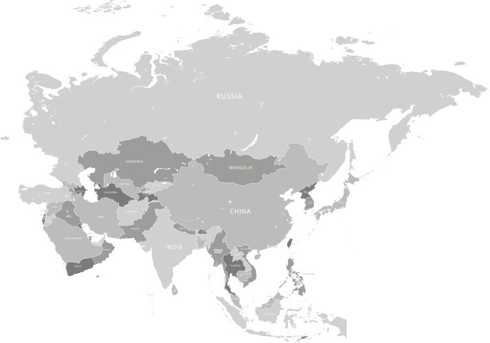 Map asia pacific Royalty Free Vector Image - VectorStock
