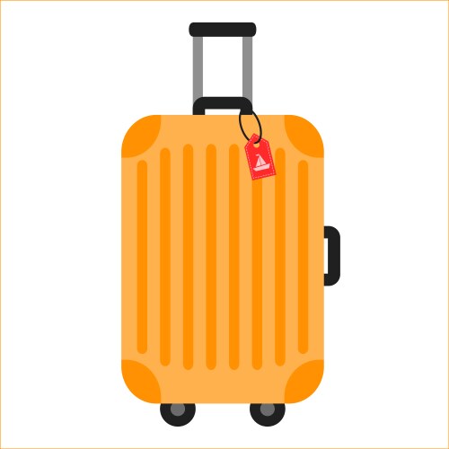 Realistic 3d travel suitcase bag vacation Vector Image