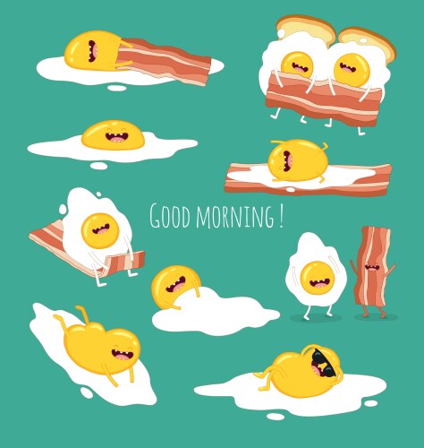 Cartoon breakfast friends forever jam Royalty Free Vector