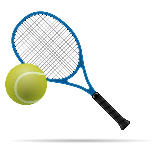 Object tennis racket and ball Royalty Free Vector Image