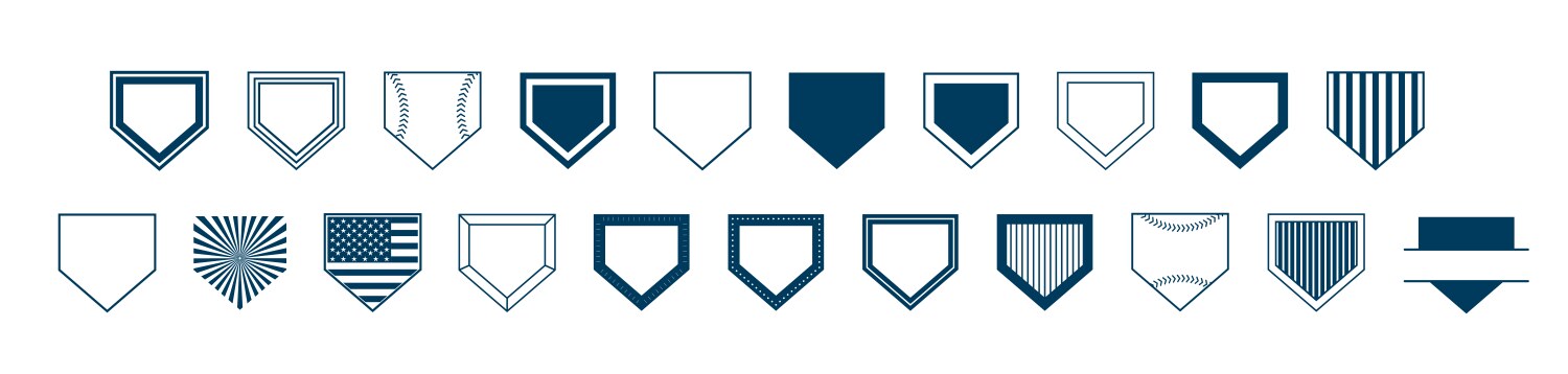 Baseball home plate icon template Royalty Free Vector Image