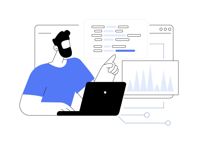 Cloud reliability engineer isolated cartoon Vector Image