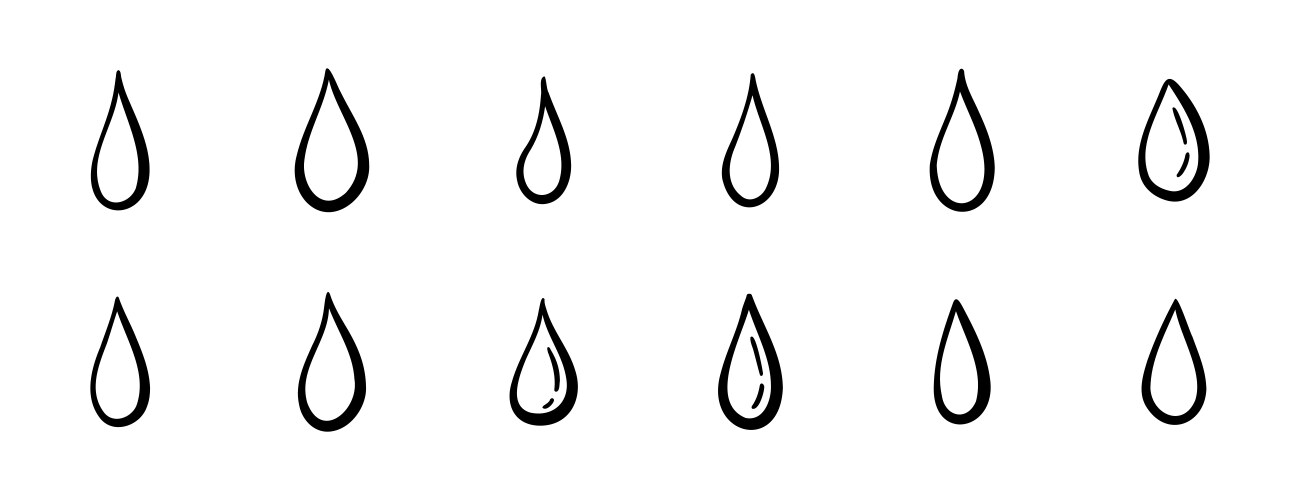 Raindrop Outline Teardrop Raindrop Wooden Craft Shape 3mm MDF