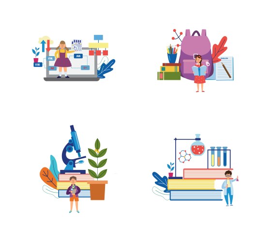 School Subjects Cartoon Vector Images (over 3,000)