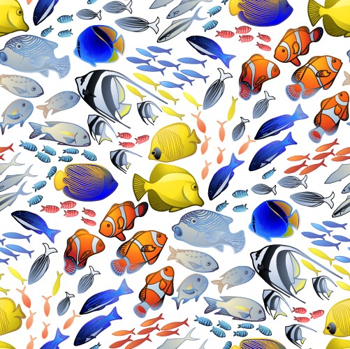 Collection of ocean fish Royalty Free Vector Image