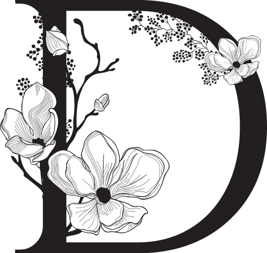 Decorative monogram split letter graphic design Vector Image