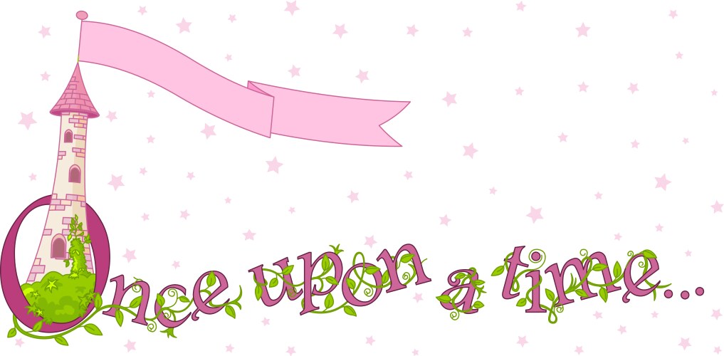 Once upon a time - hand lettering positive quotes Vector Image