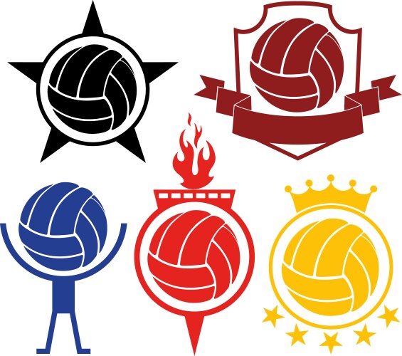 Volleyball sport school team training Royalty Free Vector