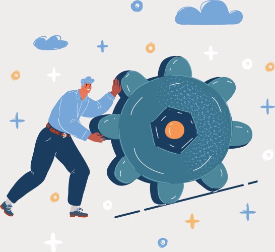 Man Pulling Cartoon Vector Images (over 2,100)