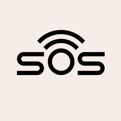 Sos letter monogram logo design Royalty Free Vector Image