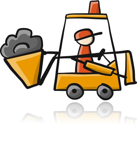 Backhoe Cartoon Loader Vector Images (over 610)