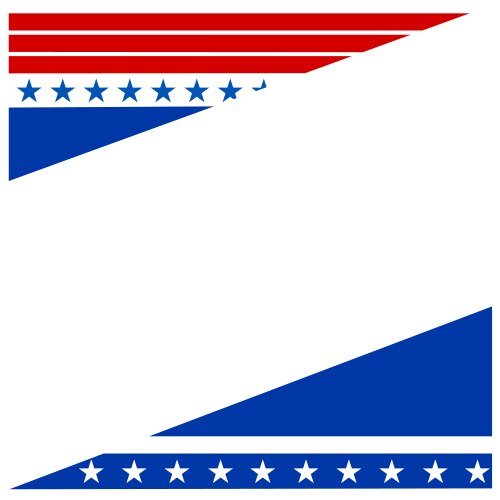 American flag symbols patriotic border Royalty Free Vector