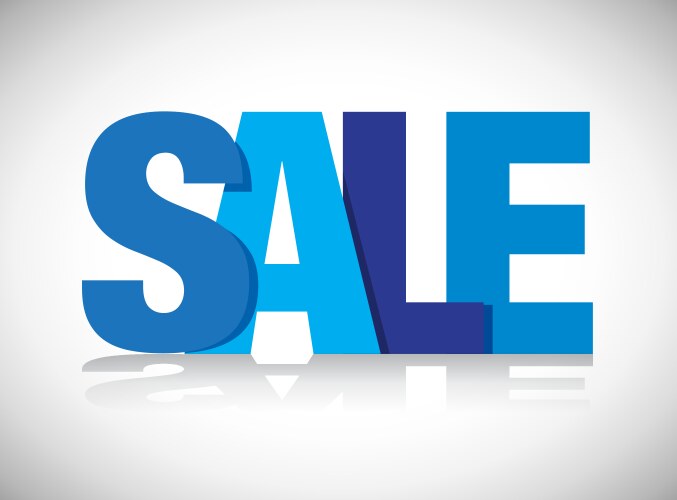 Blue sale sign Royalty Free Vector Image - VectorStock