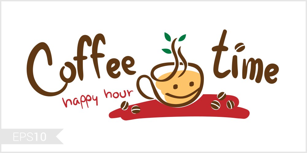 Poster coffee time Royalty Free Vector Image - VectorStock