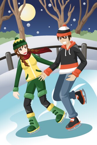 Cartoon Ice Skating Vector Images (over 7,400)