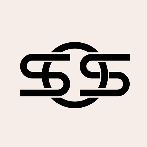 Sos letter monogram logo design Royalty Free Vector Image