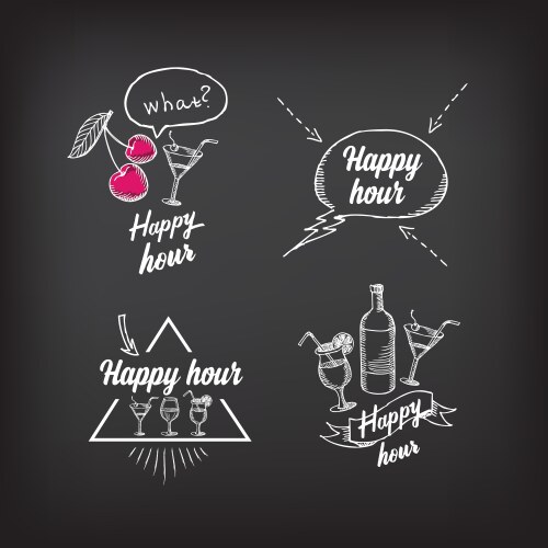 Cocktail summer party design menu background Vector Image