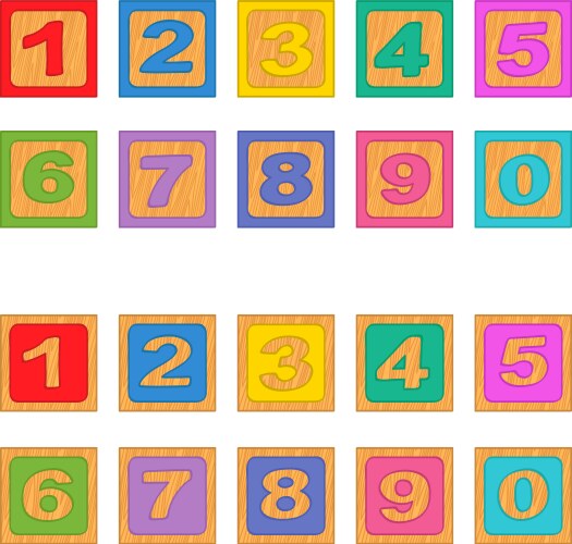 Alphabet wooden blocks Royalty Free Vector Image