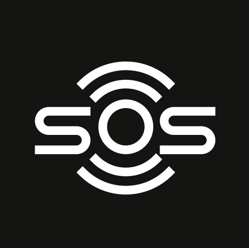Sos letter monogram logo design Royalty Free Vector Image