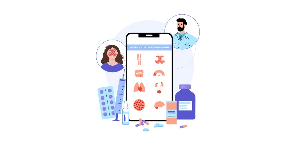 Systemic lupus erythematosus Royalty Free Vector Image