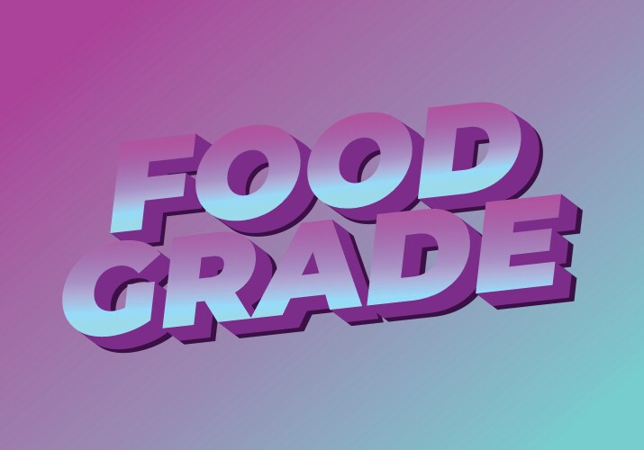 Food grade text effect in 3d style with good Vector Image
