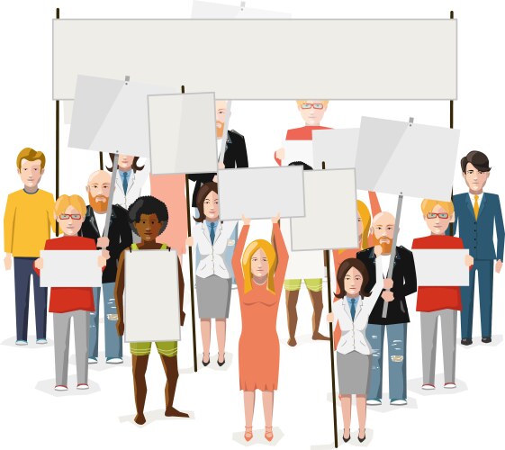 Protest demonstration politic revolution angry Vector Image