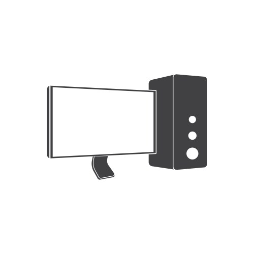 Computer icon flat design Royalty Free Vector Image