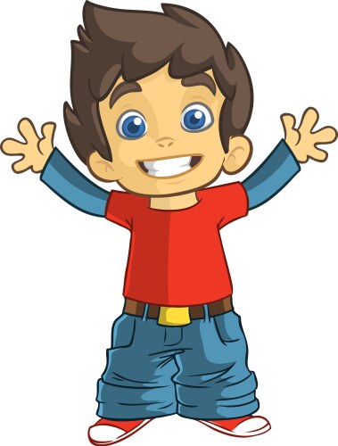 Cute cartoon little boy Royalty Free Vector Image