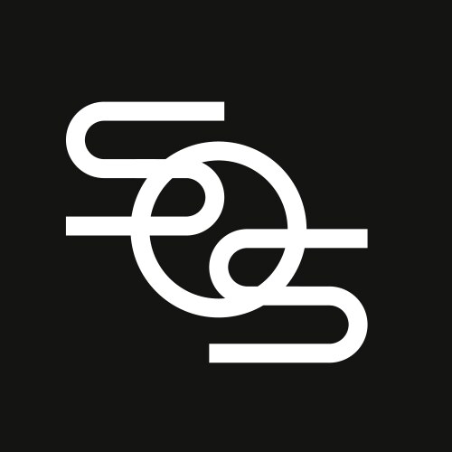 Sos letter monogram logo design Royalty Free Vector Image