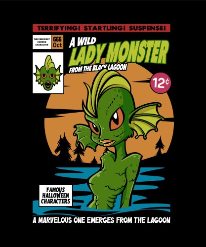 Lady monster Royalty Free Vector Image - VectorStock