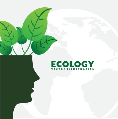 Eco friendly ecology concept with tree background Vector Image
