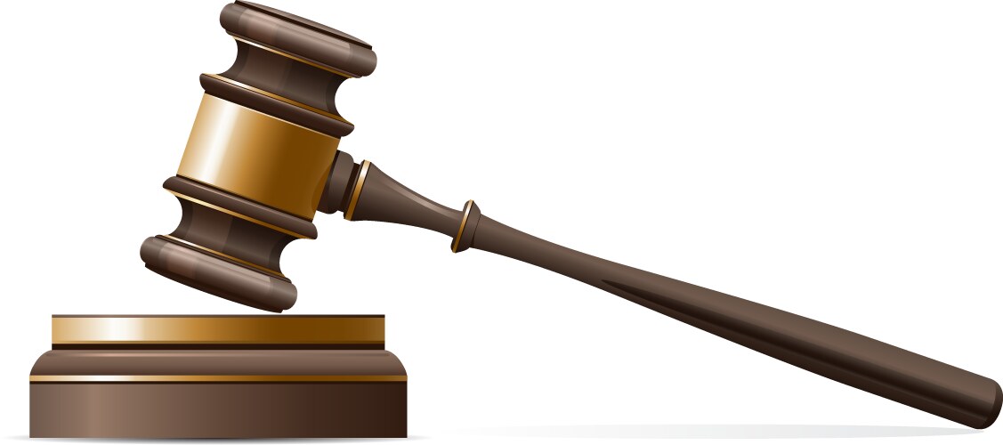 Judges gavel Royalty Free Vector Image - VectorStock