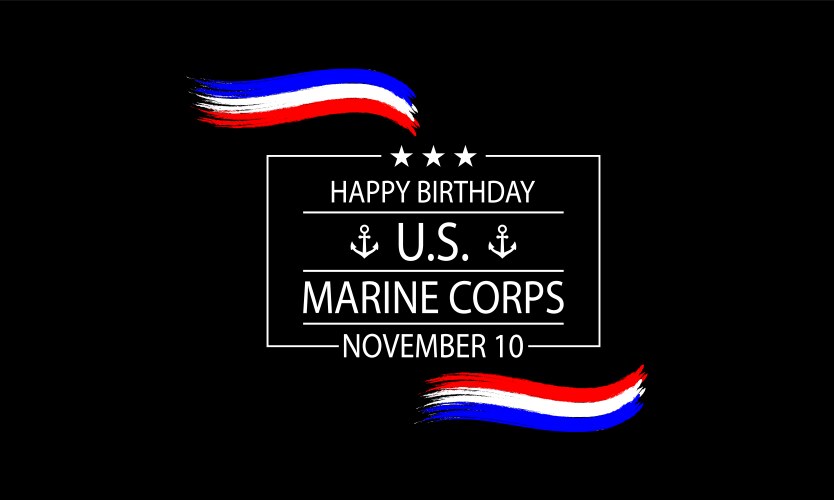 Commemorate the us marine corps birthday Vector Image