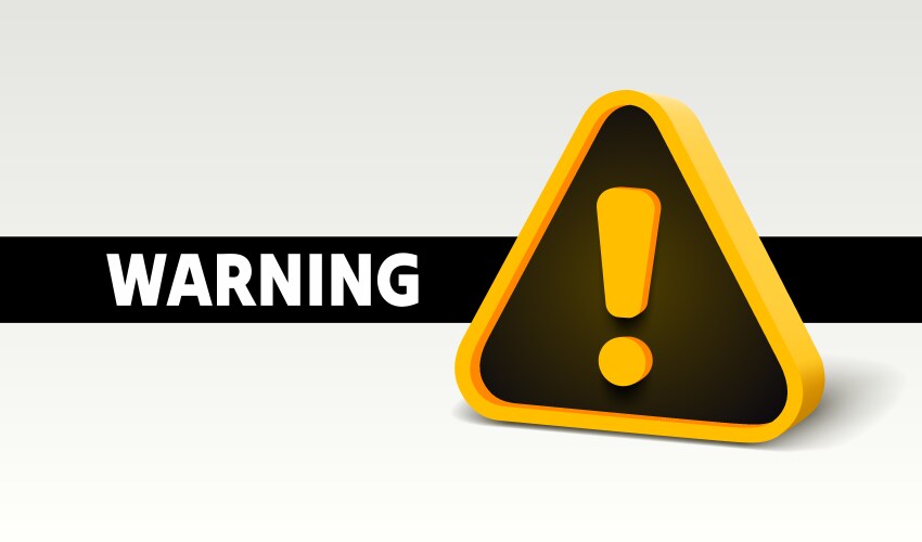 Warning caution sign problem message mark danger Vector Image