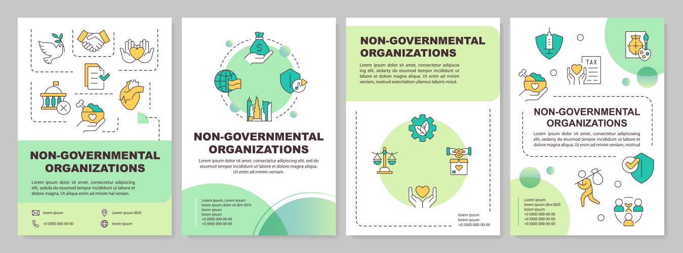 Non governmental organizations blue gradient Vector Image