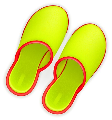 Cartoon pink beach slippers Royalty Free Vector Image