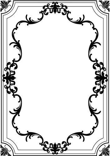 Decorative page border Royalty Free Vector Image