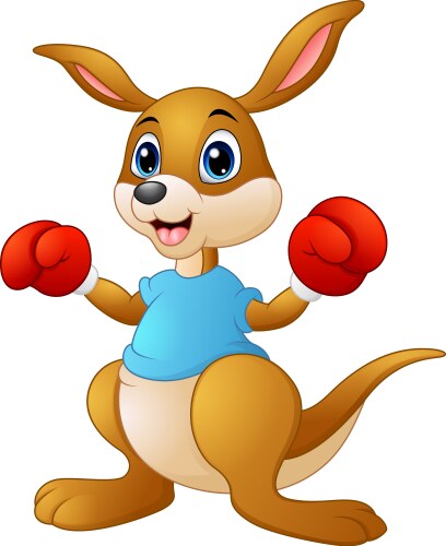 Cute baby kangaroo Royalty Free Vector Image - VectorStock