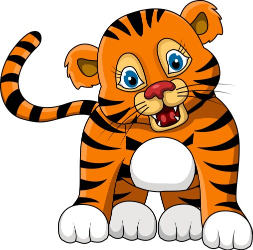 Cartoon tiger Royalty Free Vector Image - VectorStock