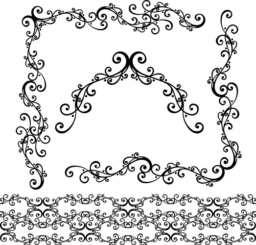High ornate frames Royalty Free Vector Image - VectorStock