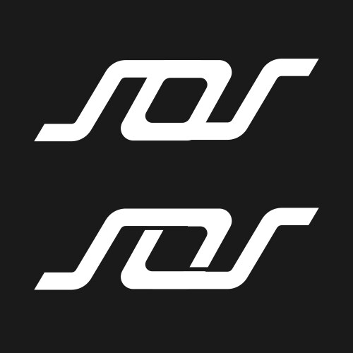 Sos letter monogram logo design Royalty Free Vector Image