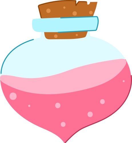 Magic potion bottle cartoon Royalty Free Vector Image