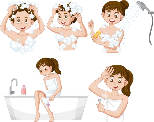 Taking a Bath Clipart Vector Images (29)