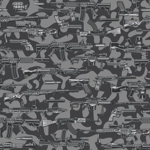 Vintage modern automatic assault rifle template Vector Image