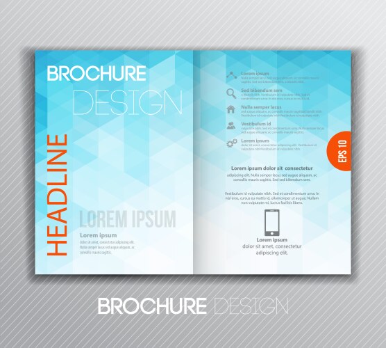 Abstract template brochure design with geometric Vector Image