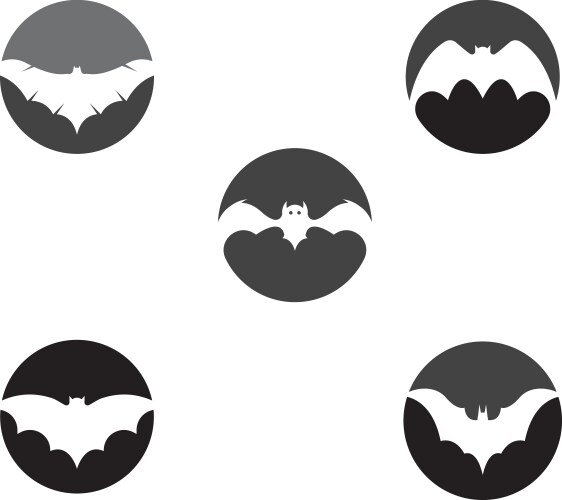 Bat icon template design Royalty Free Vector Image