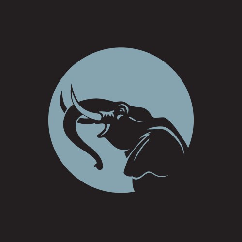 Elephant sign logo emblem -05 Royalty Free Vector Image