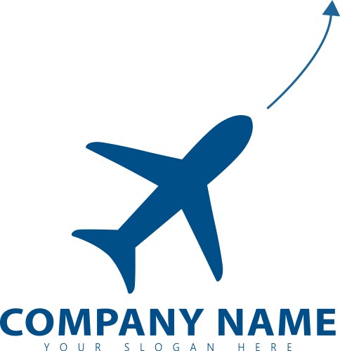 Plane front side graphic design template Vector Image