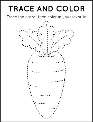 Trace and color cute hamster in worksheet for kids