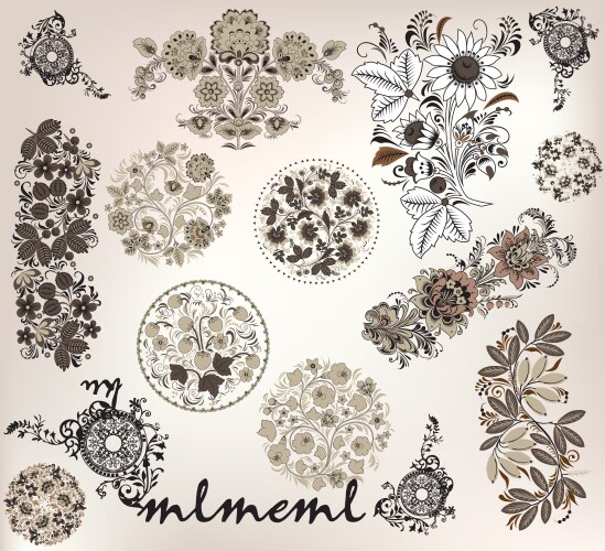 Compilation drawings Royalty Free Vector Image